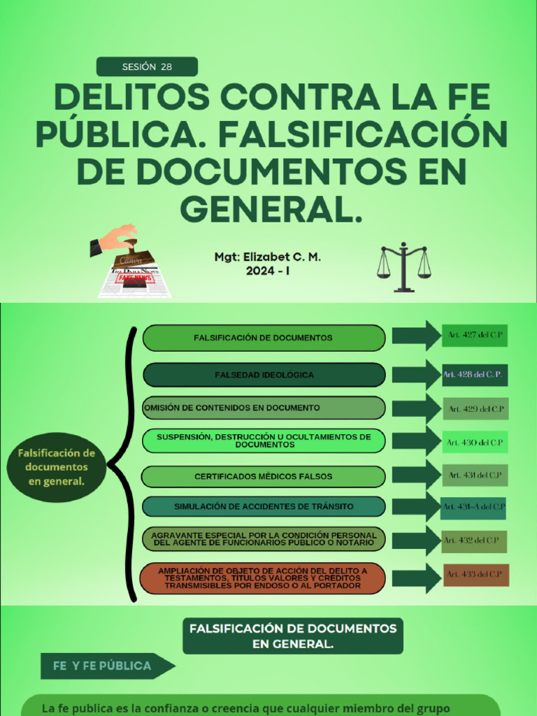 Delitos Contra La Fe Publica Penal | PDF