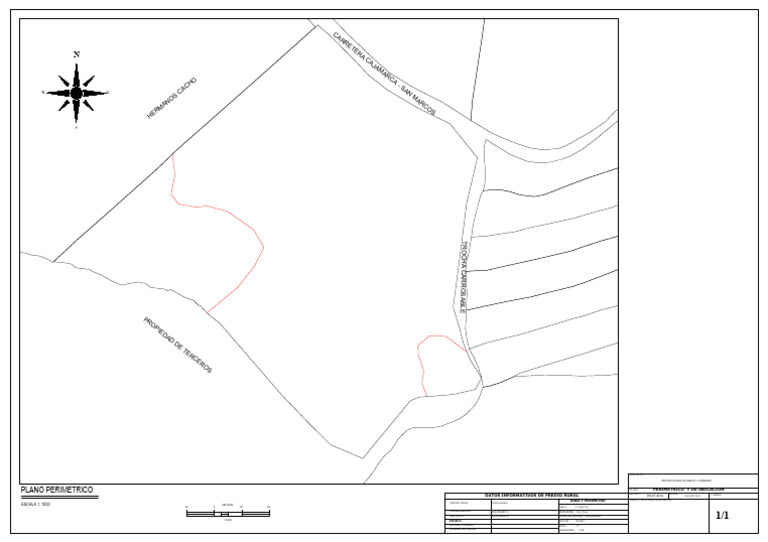 Plano Perimetrico V.01 (1) - A1 | PDF | Geodesia | Tecnología geográfica