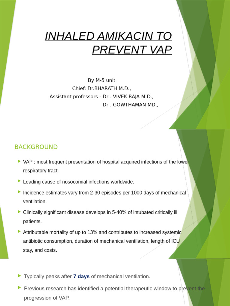Inhaled Amikacin To Prevent VAP | PDF | Medical Specialties | Clinical ...