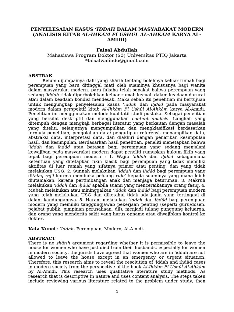 S3-2A-2476031036-Faisal Abdullah - Metode Tafsir Ahkam. Revisi | PDF