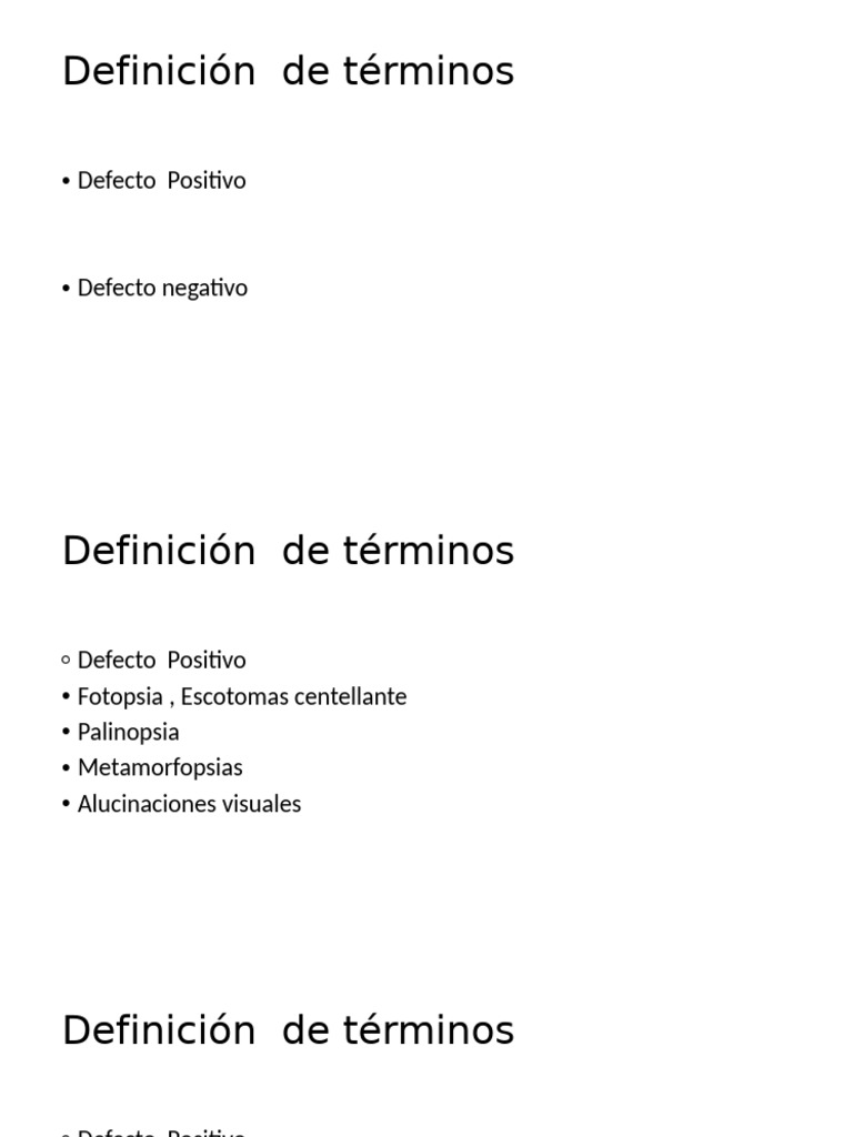 Defectos Visuales | PDF | Percepción visual | Sistema visual