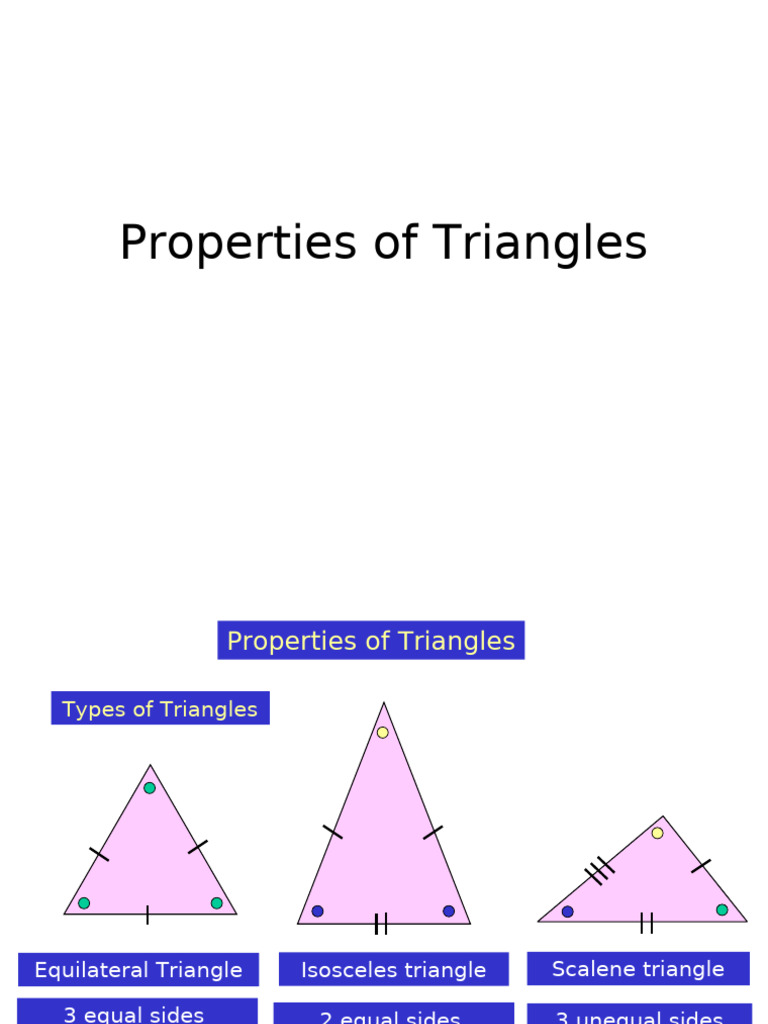 Properties of Triangles 1 | PDF | Triangle | Elementary Geometry