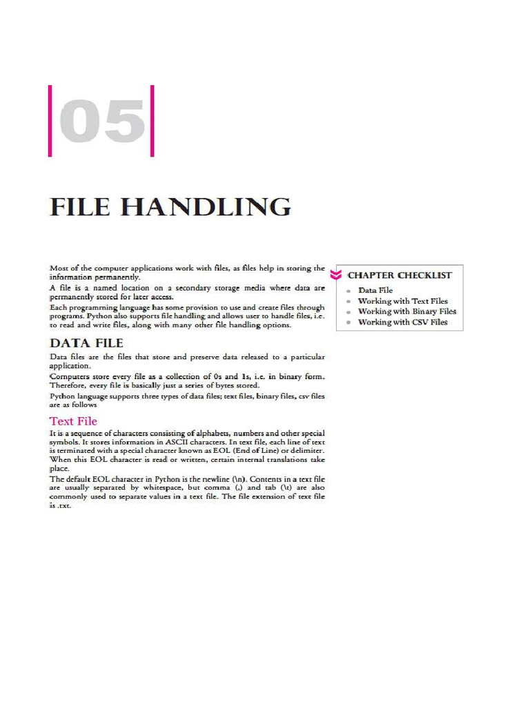 5. File Handling | PDF