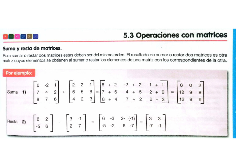 4-Suma y Resta de Matrices | PDF