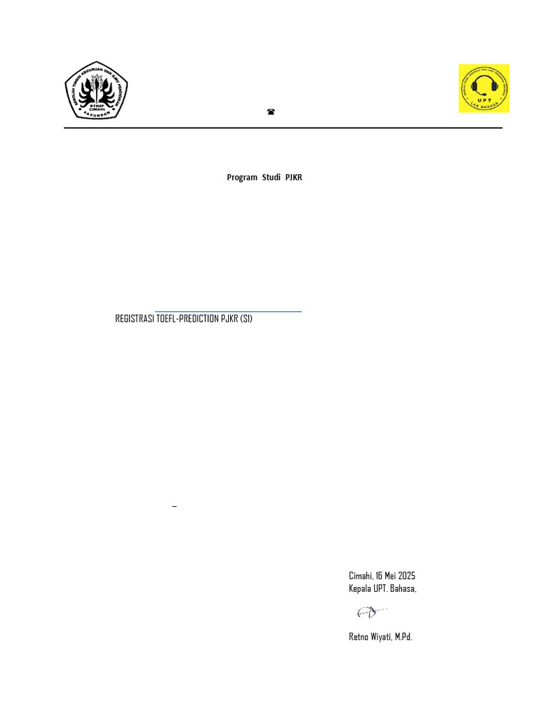 Pengumuman Pelaksanaan Step PJKR 2025 | PDF