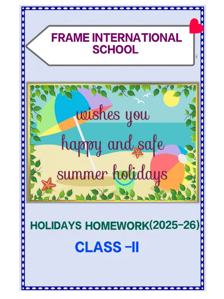 Summer Holiday Homework Routine | PDF | Meal