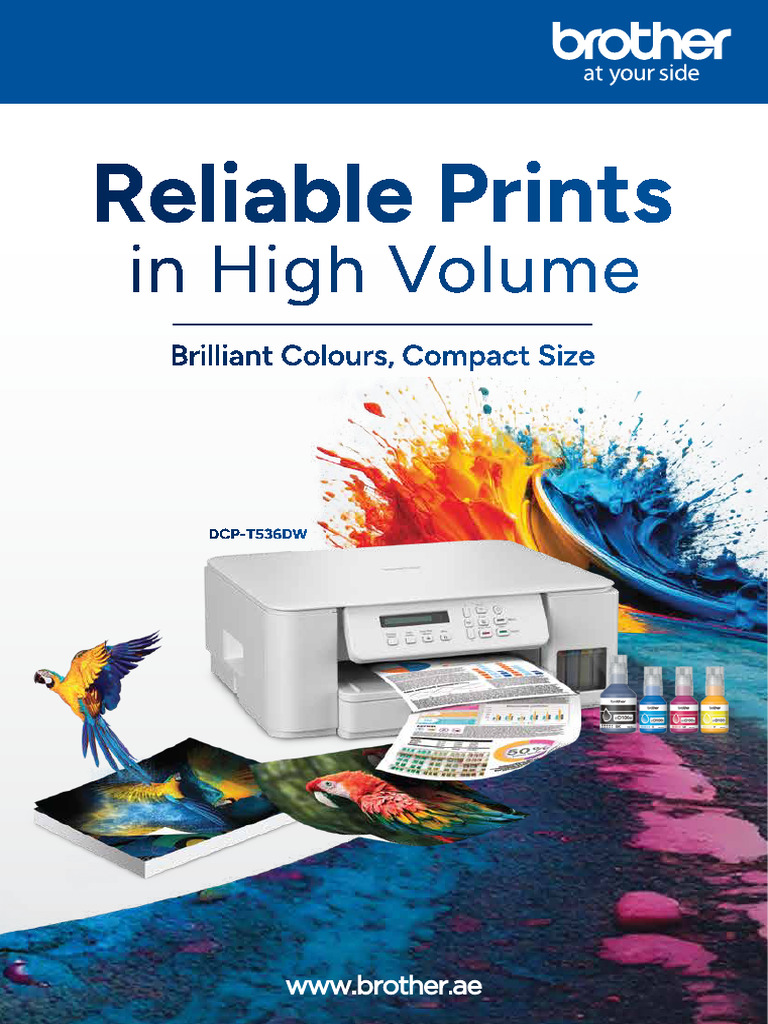 Brother DCP T536DW Ink Tank Printer | PDF | Image Scanner | Printer ...