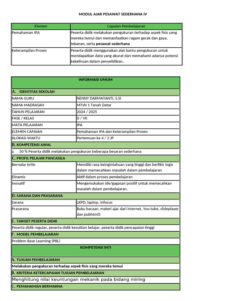 Gabungan RPP (Modul) Dan Silabus (Atp) | PDF