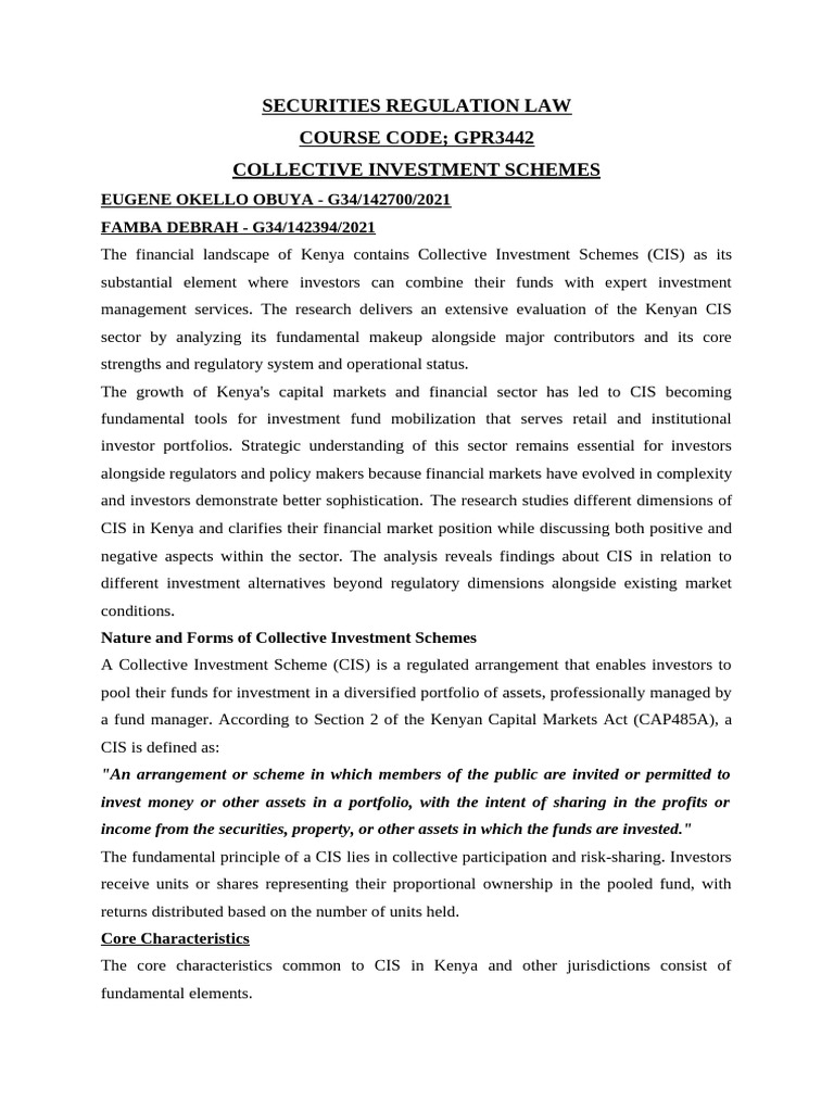 Question 37 Collective Investment Schemes | PDF | Investment Fund ...