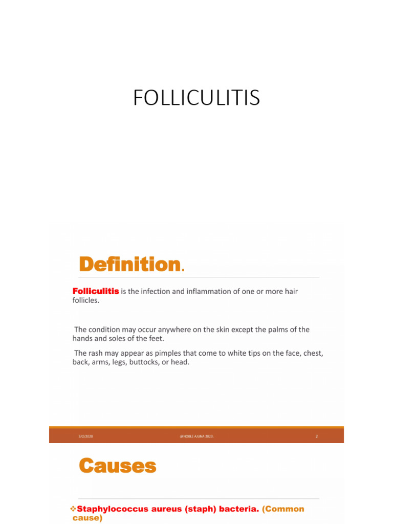 FOLLICULITIS - Med Surg Nursing Topic . | PDF