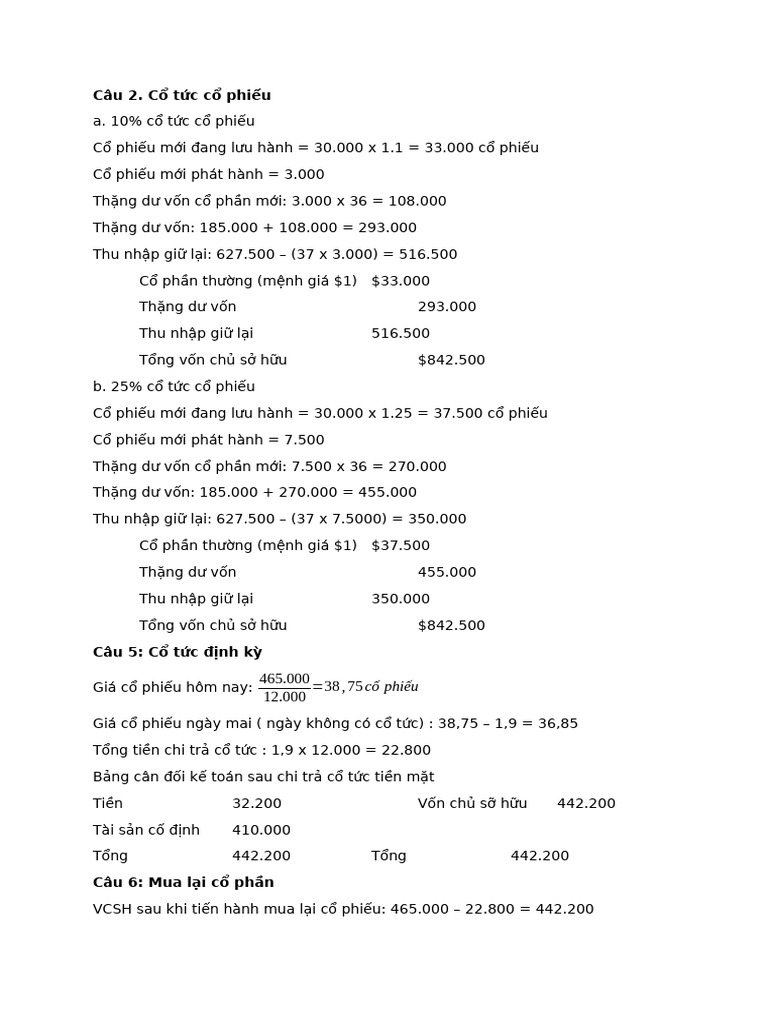 BT Chương 19 - TCDN | PDF