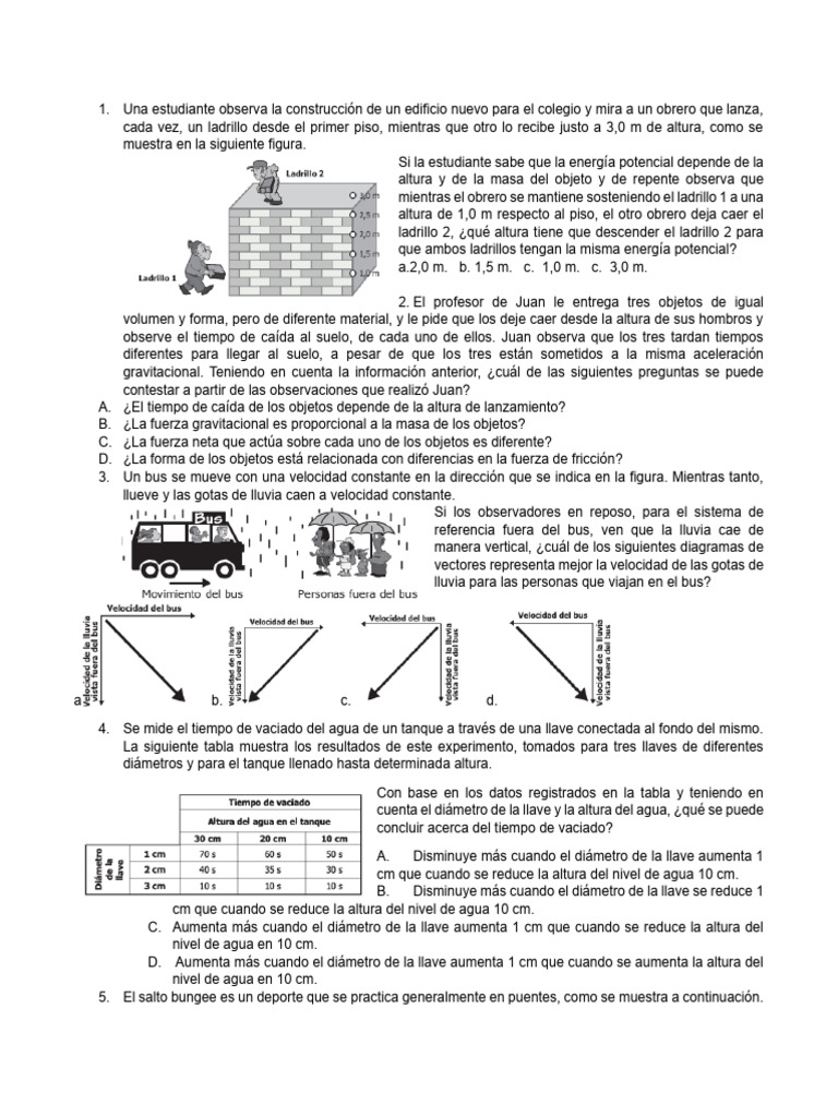Simulacro General - 1 | PDF | Gravedad | Sonido