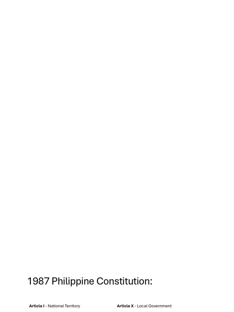 Phil Constitution Article 1 and 2 | PDF | Political Science | Justice