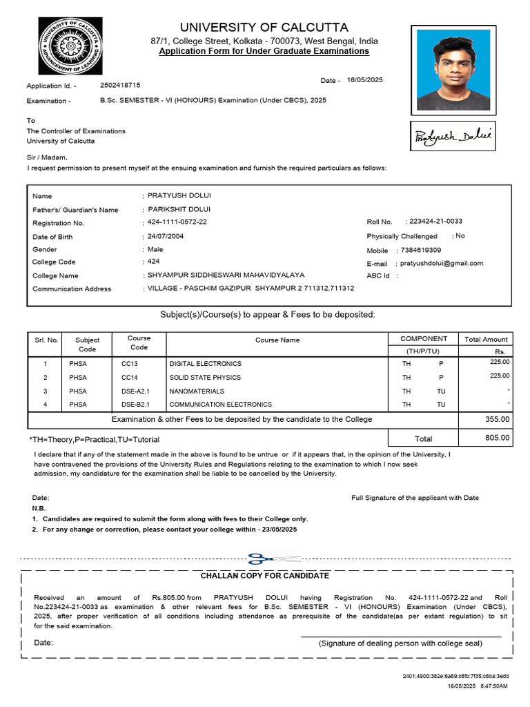 Enrolment - Form - 424 1111 0572 22 - 16 05 2025 - 08 47 | PDF ...