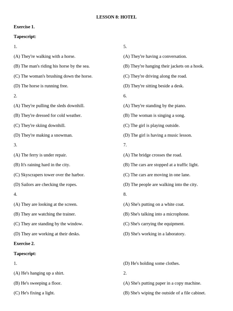 Hotel 1 - Homework - Script | PDF