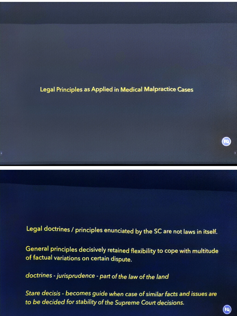 Legal Principles As Applied in Medical Malpractice Cases | PDF