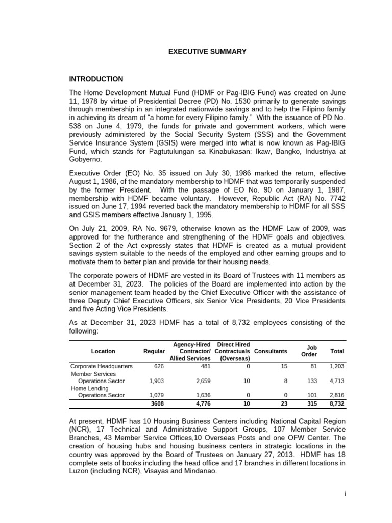 HDMF 2023 Financial Executive Summary | PDF | Equity (Finance) | Audit