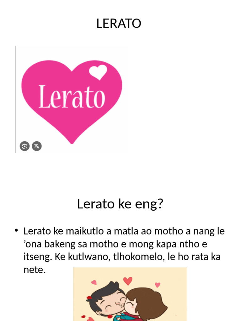 Sesotho Presentation Lerato | PDF
