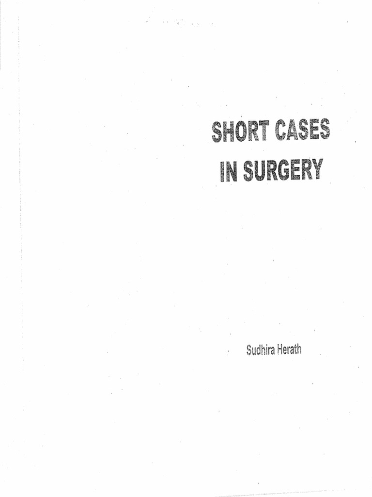 Short Case Surgery Sudhira | PDF