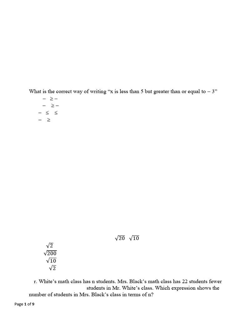 GED Mathematical Reasoning Practice Test | PDF