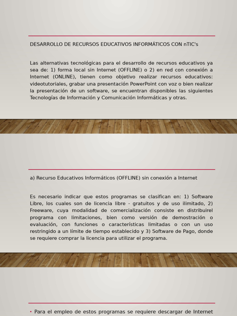 DESARROLLO DE RECURSOS EDUCATIVOS INFORMÁTICOS CON nTIC's | PDF