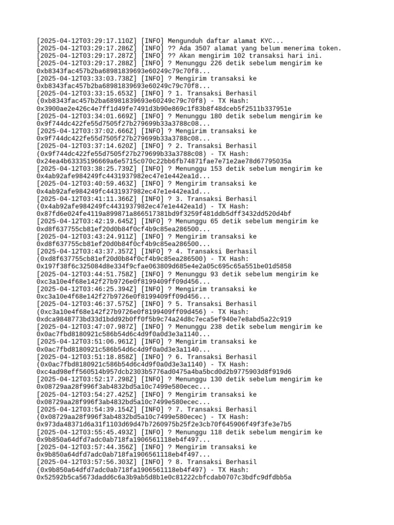 Log 2025 04 12 | PDF