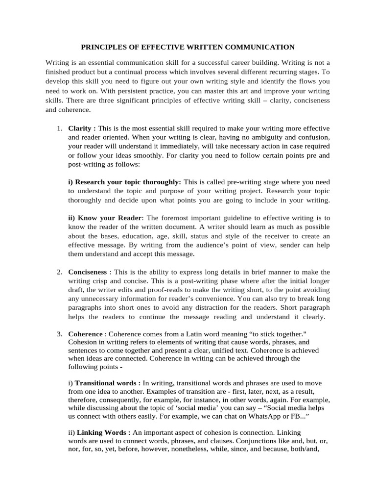 Effective Writing Principles Explained | PDF | Sentence (Linguistics ...