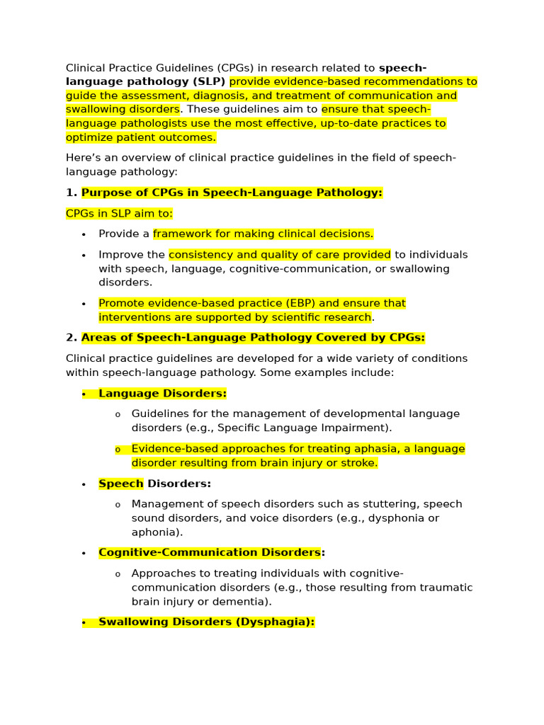 Clinical Practice Guidelines | PDF | Human Communication | Health Care