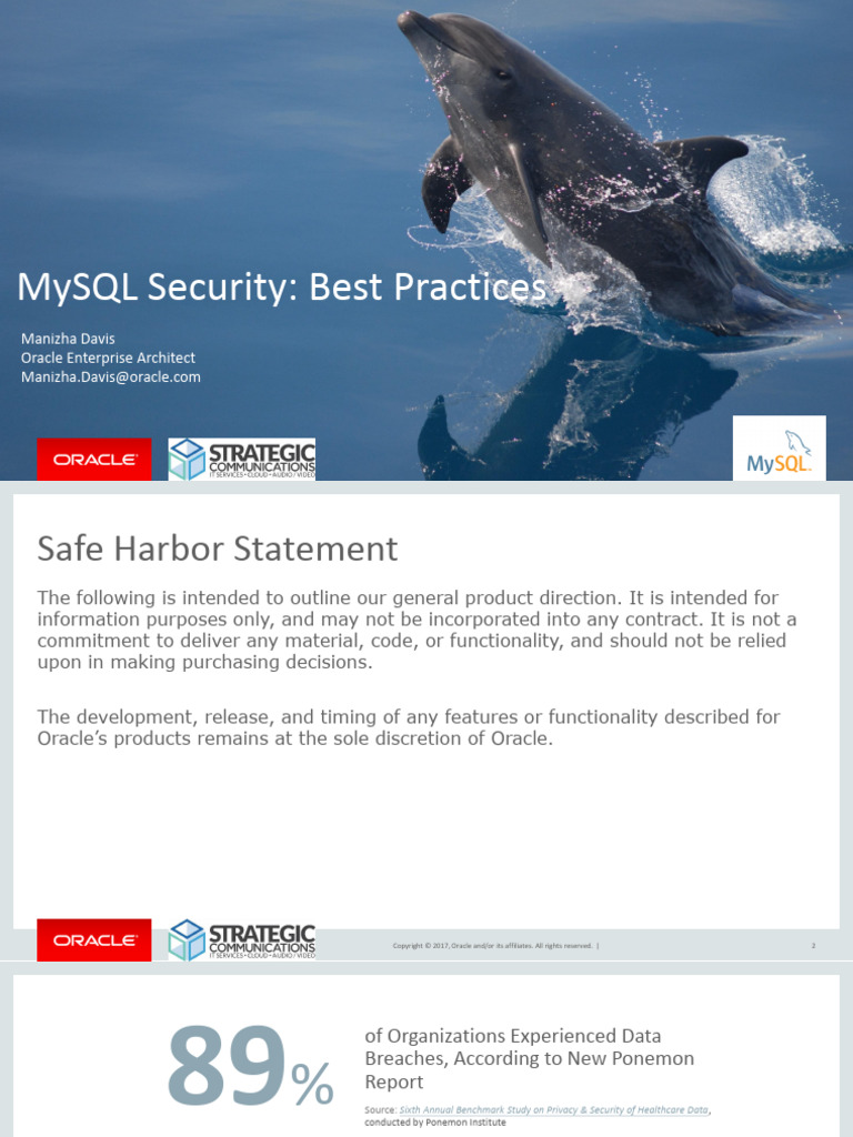 MySQL Security: Best Practices | PDF | Public Key Cryptography | Cryptography
