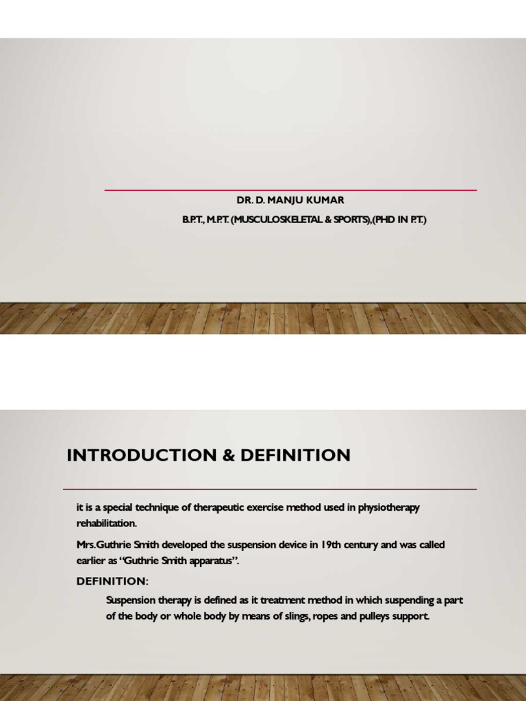 Clinical Perspective of Suspension Exercise Therapy | PDF | Physical Therapy | Diseases And ...