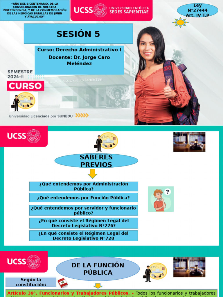 PPT Sesión 5-El Servidor y Funcionario Público-Regímenes-D.L.276-728 | PDF | Administración ...
