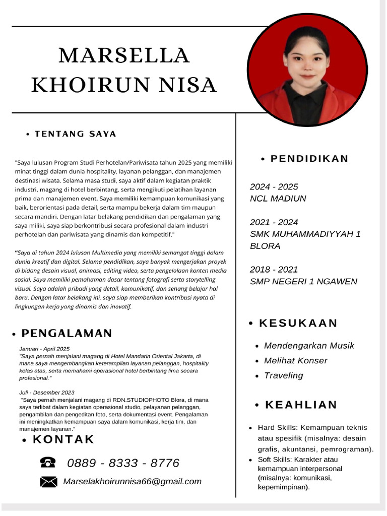 Marsela Khoirun Nisa - CV | PDF