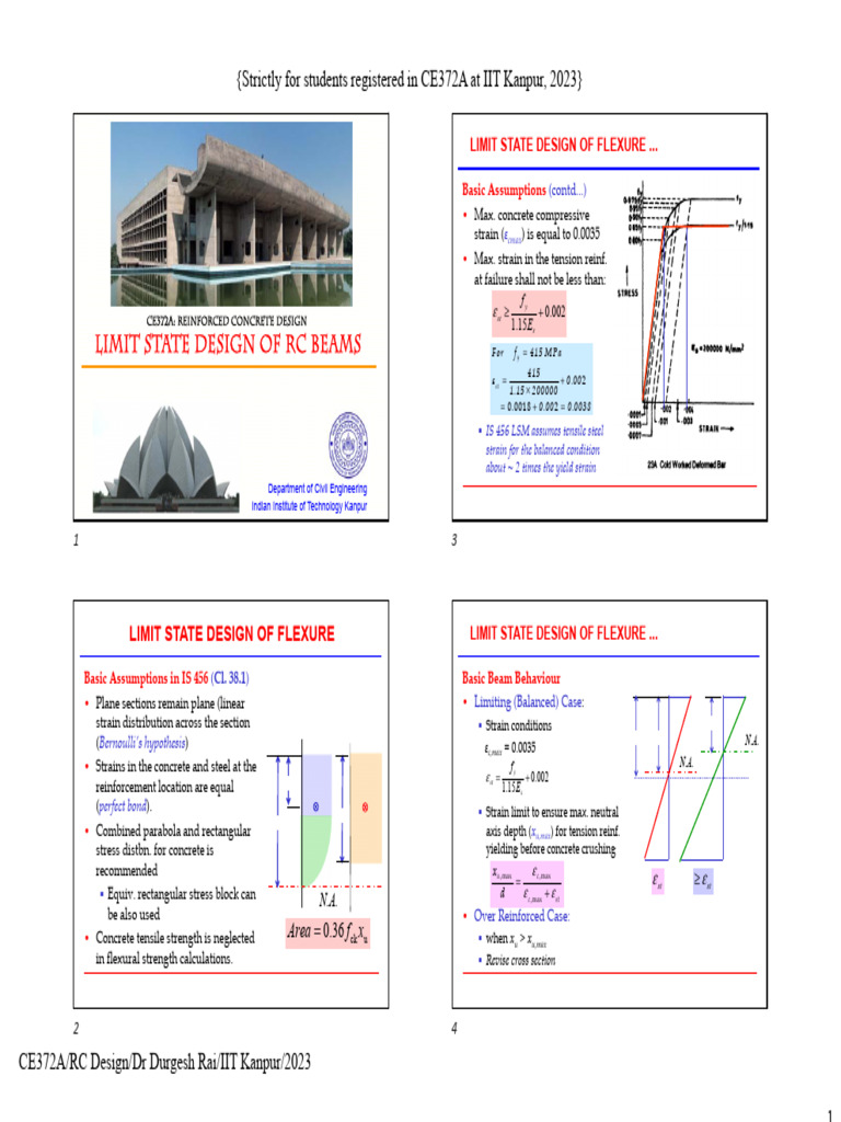 H06 CE372A RC Beams LSM 2023 | PDF | Bending | Solid Mechanics