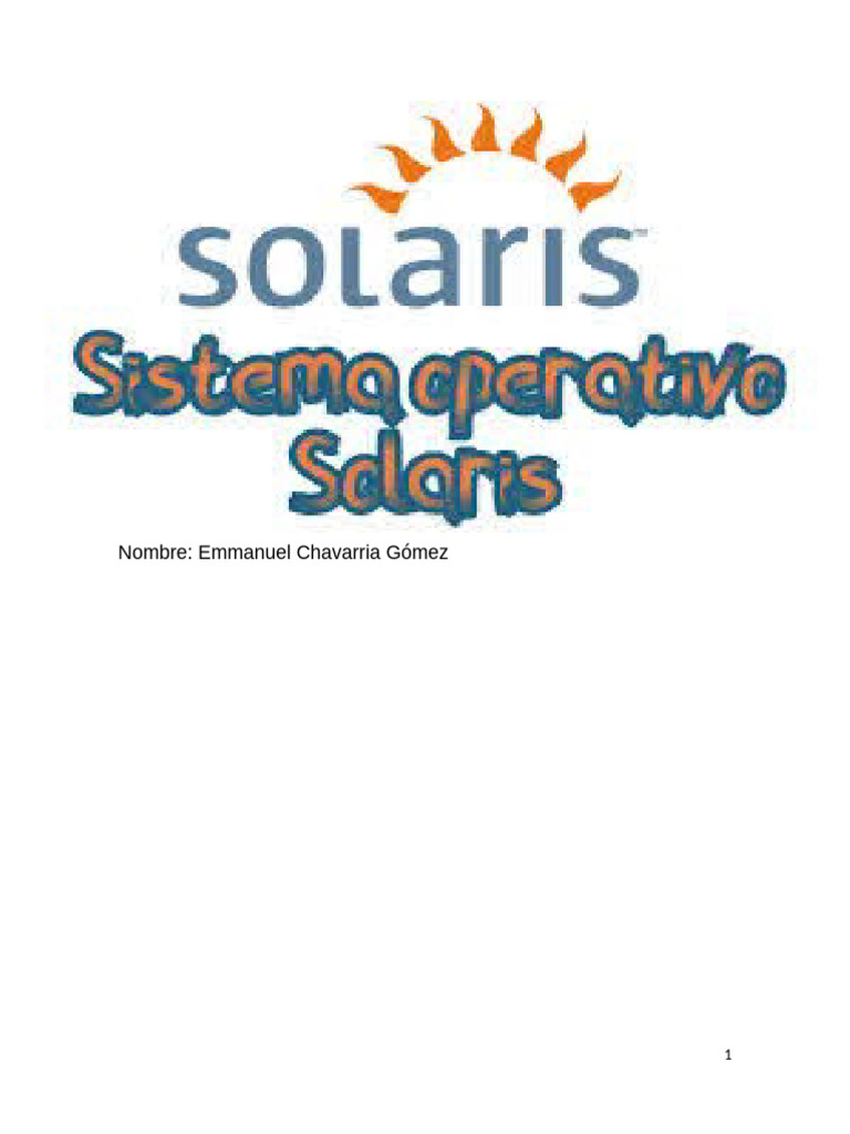 Sistema Operativo Solaris | PDF | Software de la aplicacion | Software