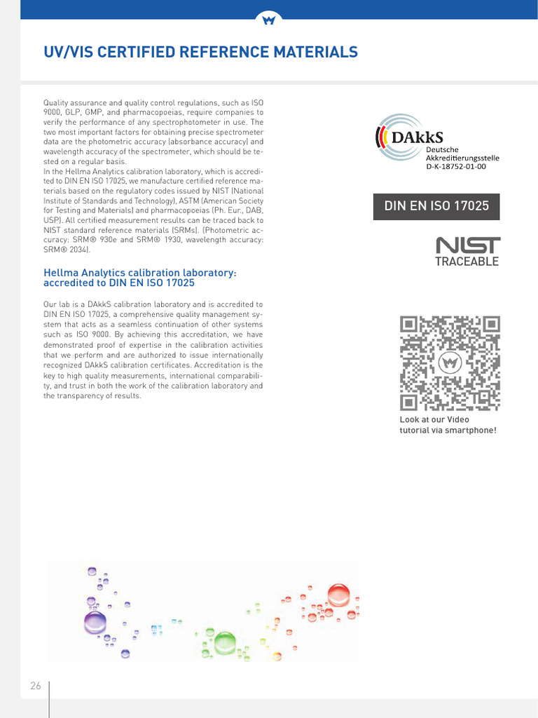 UV VIS CRMs | PDF | Optical Filter | Ultraviolet–Visible Spectroscopy