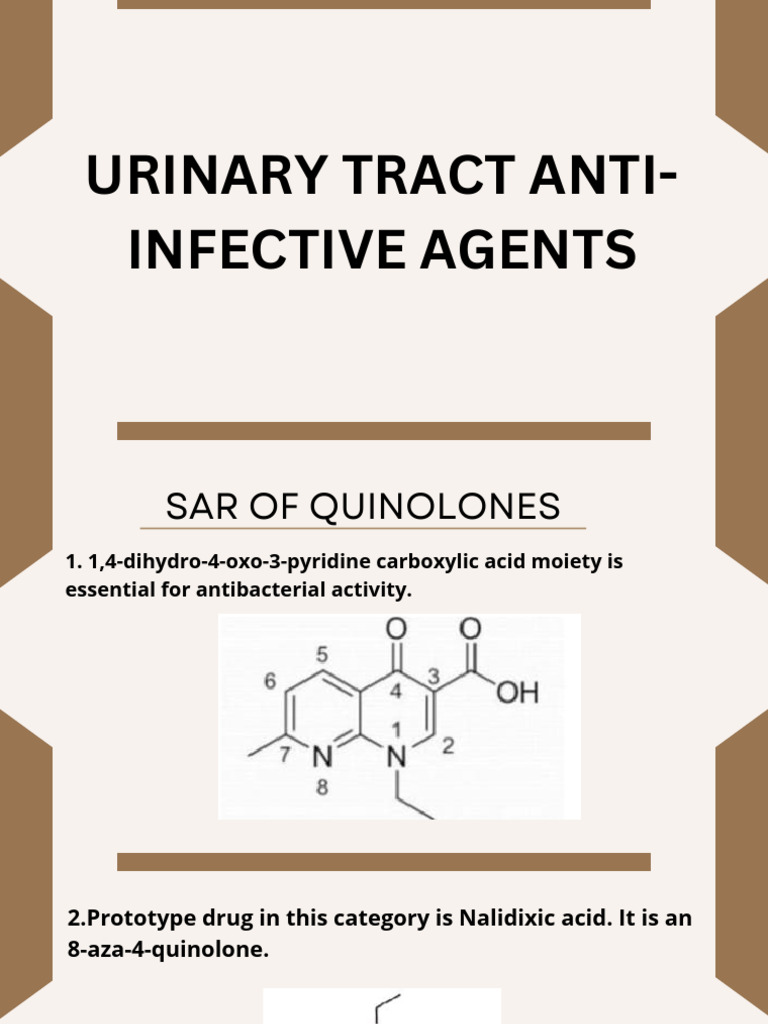 Urinary Tract Anti-Infective Agents | PDF