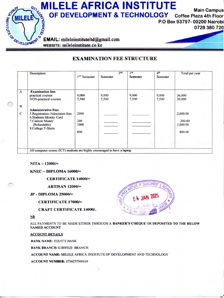Fee Structure | PDF