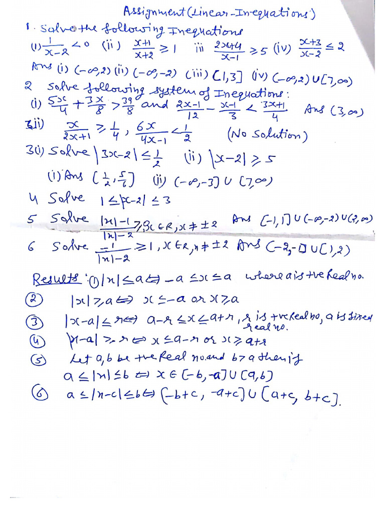 Assignment Linear Inequality | PDF