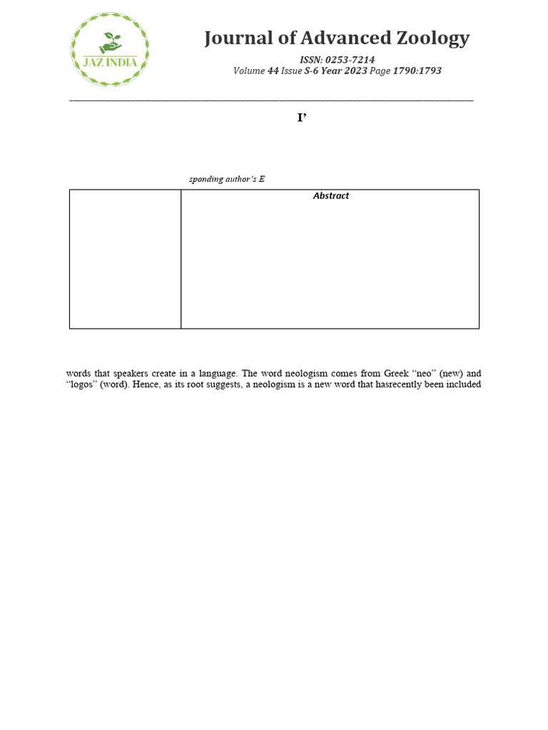 Neologisms and Their Linguistic Impact | PDF | Lexicon | Word