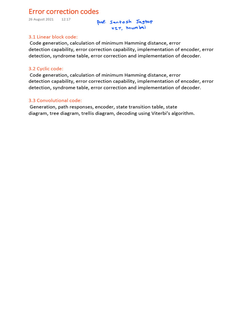 Module 3_Error Correction Codes | PDF | Naming Conventions | Algorithms And Data Structures