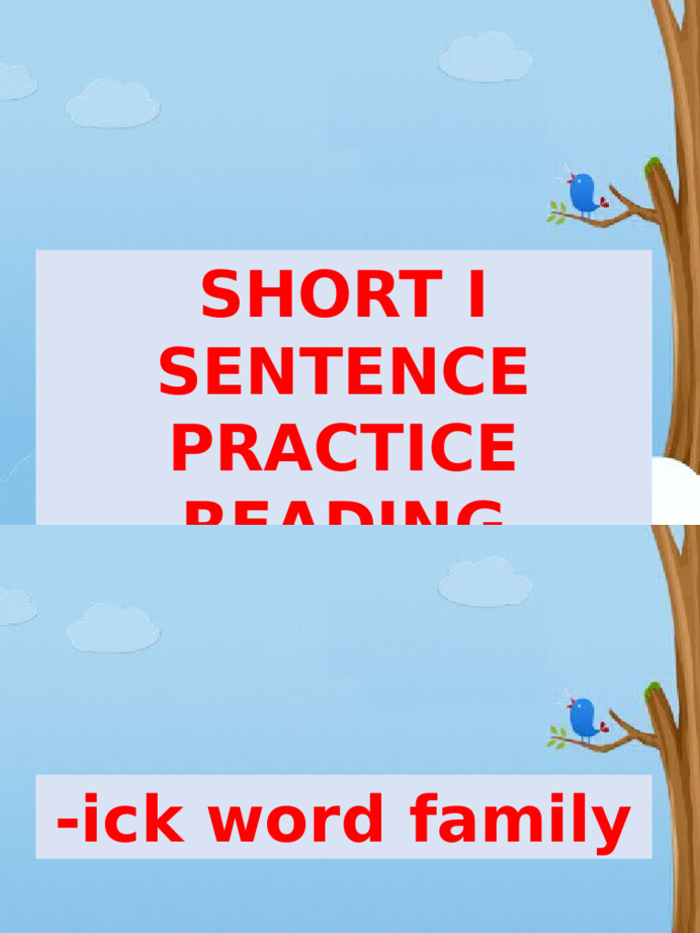 Short I Sentences | PDF