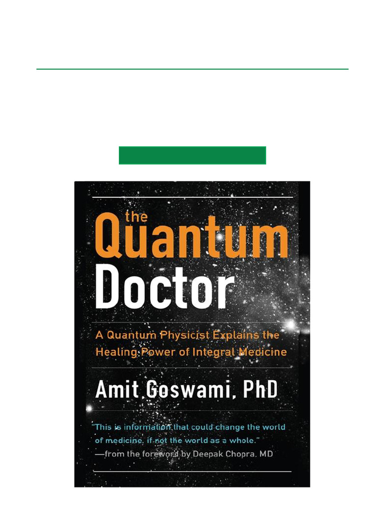 Hardcover The Quantum Doctor A Quantum Physicist Explains The Healing ...