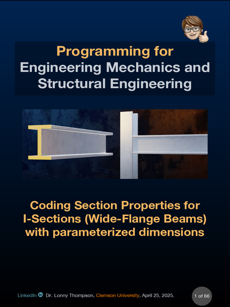 Programming for Structural Engineers 1746325493 | PDF | Bending | Beam ...