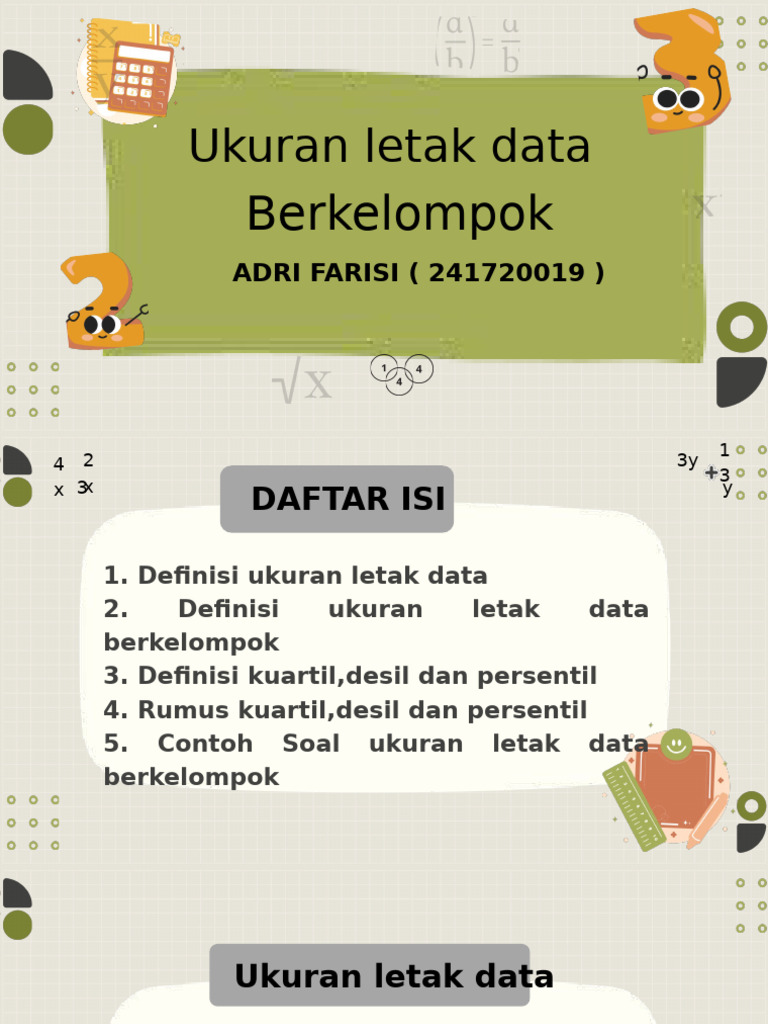 Ukuran Letak Data Berkelompok | PDF