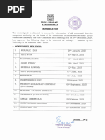 Ipu Holiday List | PDF