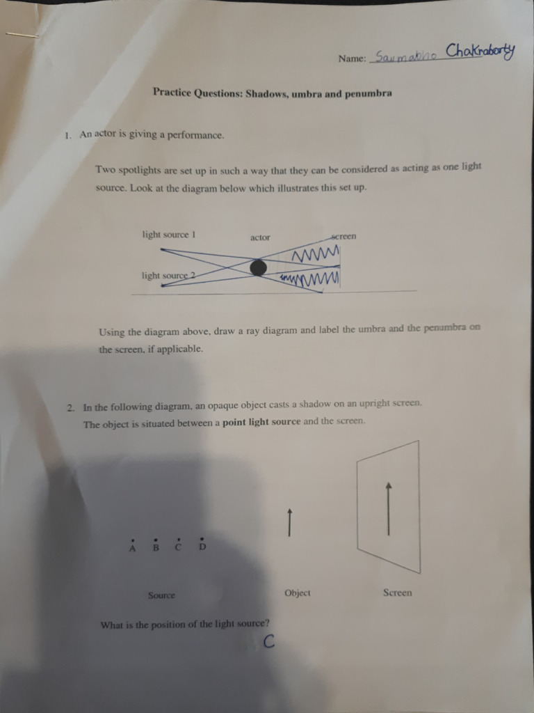 Light Woeksheet | PDF