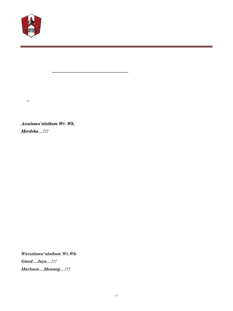 Permohonan SK DPC Gmni Kendari | PDF