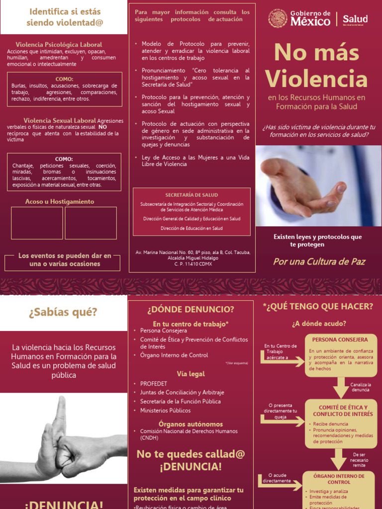 Triptico 2025 | PDF | Acoso sexual | Violencia