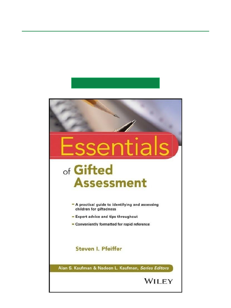 Featured Top Essentials of Gifted Assessment, 1st Edition Multiformat ...