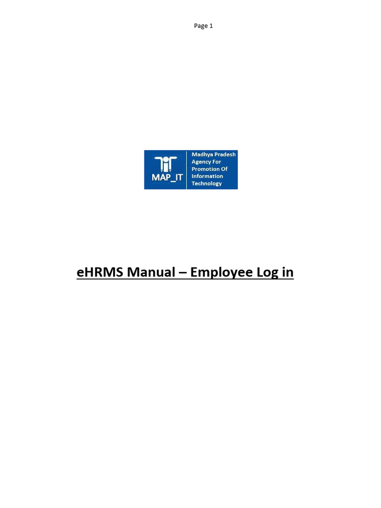 eHRMS Manual - Employee - V1.0 | PDF | Login | User (Computing)